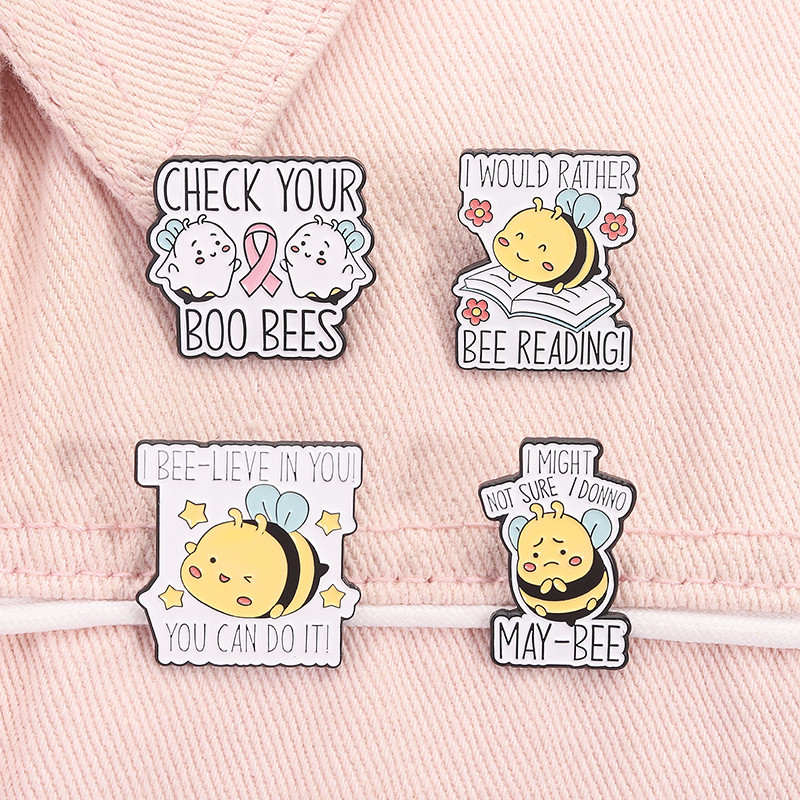 Jual I Bee-lieve In You You Can Do It Enamel Pins Cute Bee I Would ...