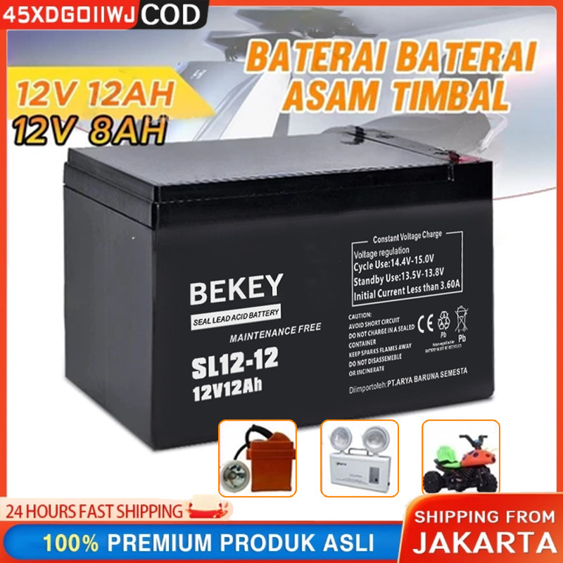 Jual Aki 12V 8AH 12v 12ah Kering Genset Aki UPS SMT Baterai UPS Batere ...