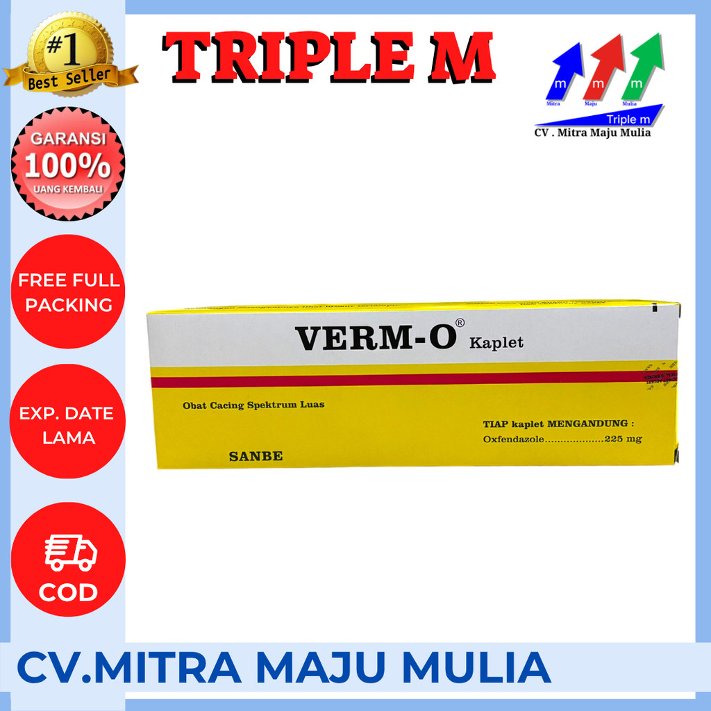 Jual VERM O KAPLET 1 DUS/BOX ISI 10 STRIP (1 STRIP ISI 10 KAPLET ...