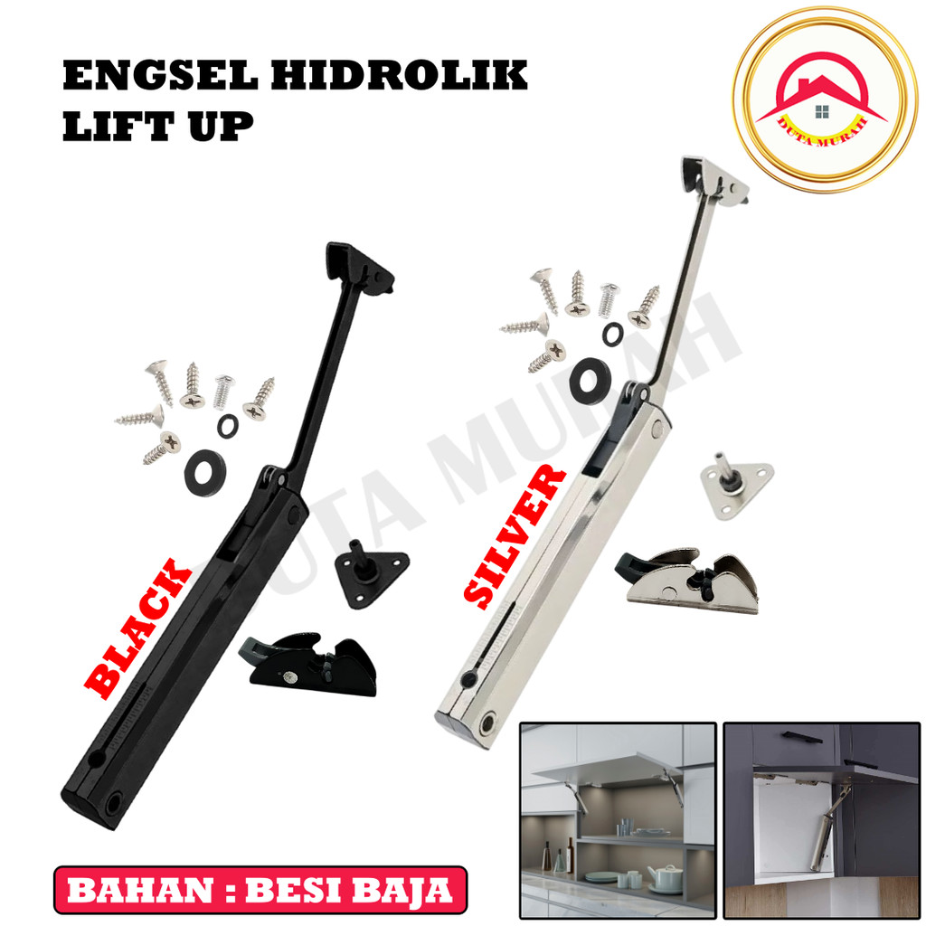 Jual Engsel Lift Up Stay Stop Pintu Dapur Hidrolik Kitchen Set Door ...