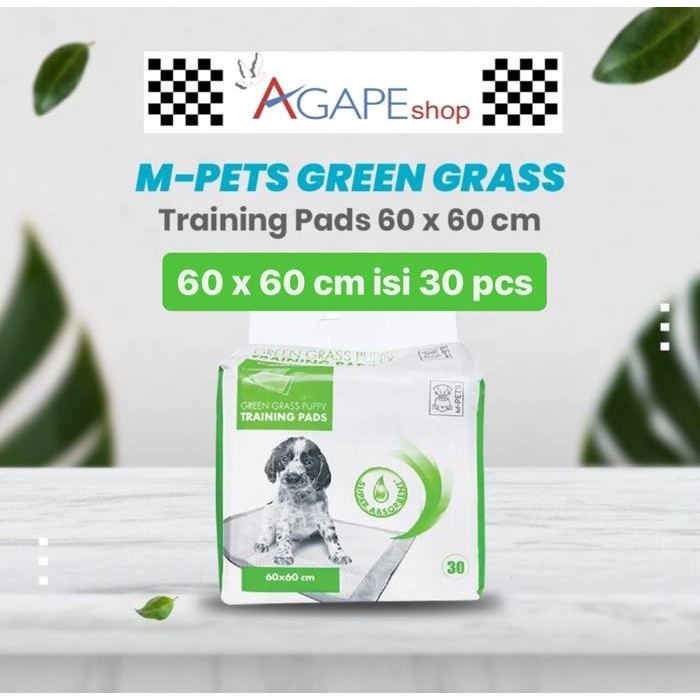 Jual M-Pets Green Grass Training Pad/Toilet Training 60x60 isi 30 ...
