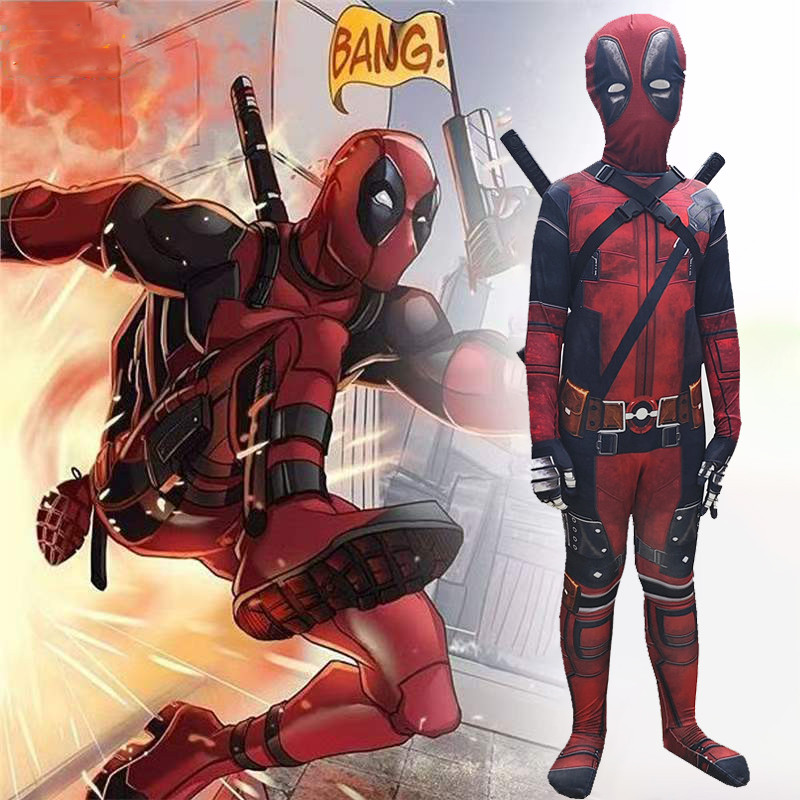 Jual Kids Cosplay CostumeSuperhero Deadpool Cosplay Costume Kids ...