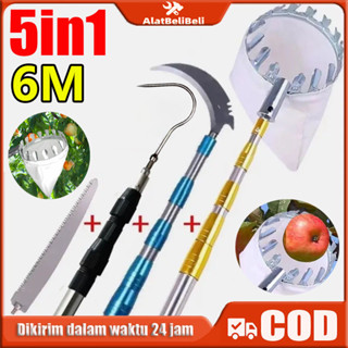 Jual 【COD】6M 5in1 Alat Tongkat Pemetik Buah Panjang Telescopik Pemangkasan Ranting Pohon Gergaji ...