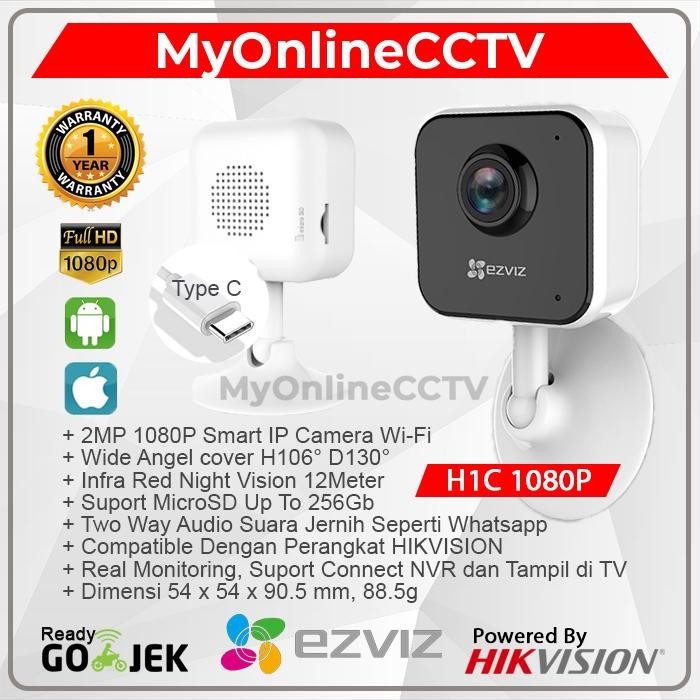 Jual EZVIZ C1HC H1C 2MP IP Cam wireless Paket Camera CCTV Wifi By ...