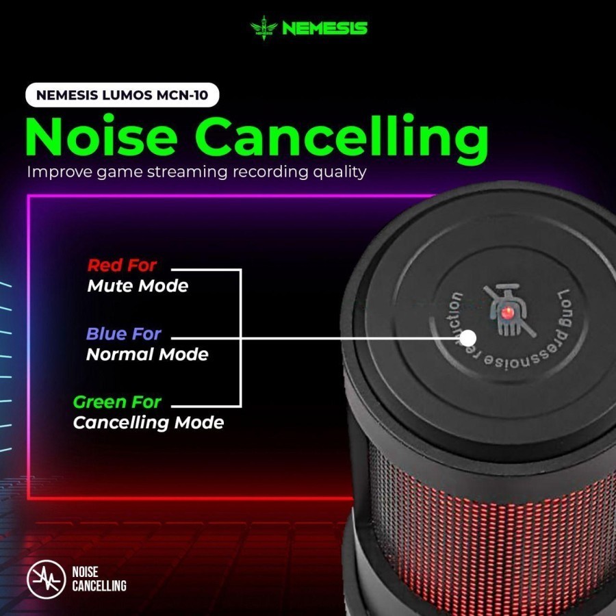 Jual NYK Nemesis Lumos MCN-10 / MCN10 Mic Condenser RGB with Noise ...