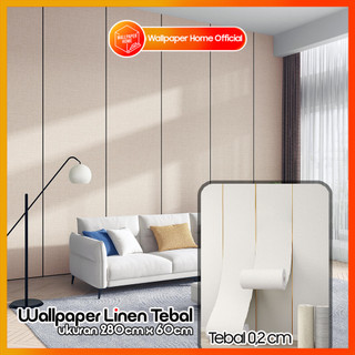 Jual Wallpaper Dinding Linen Premium Tebal Bahan PVC Roll 280x60 cm ...
