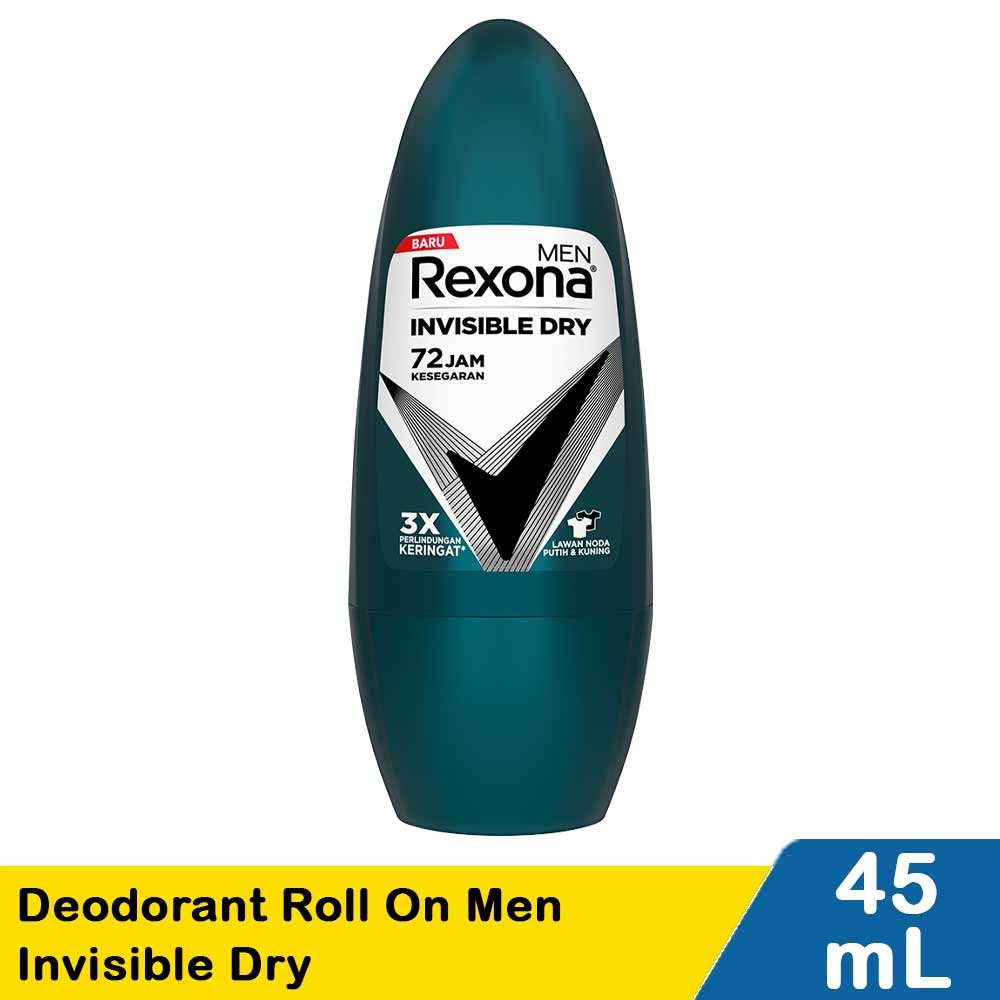 Jual REXONA DEODORANT ROLL ON MEN INVISIBLE DRY 45mL | Shopee Indonesia