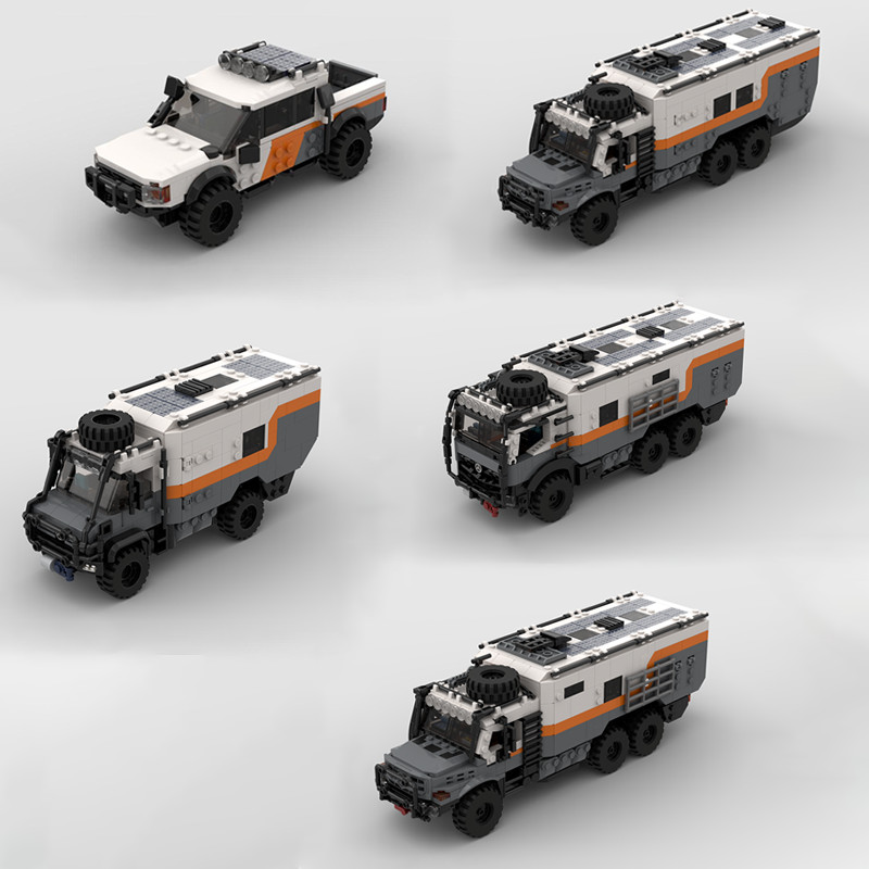 Jual City Car Model Moc Building Bricks City Expedition Camper Car ...
