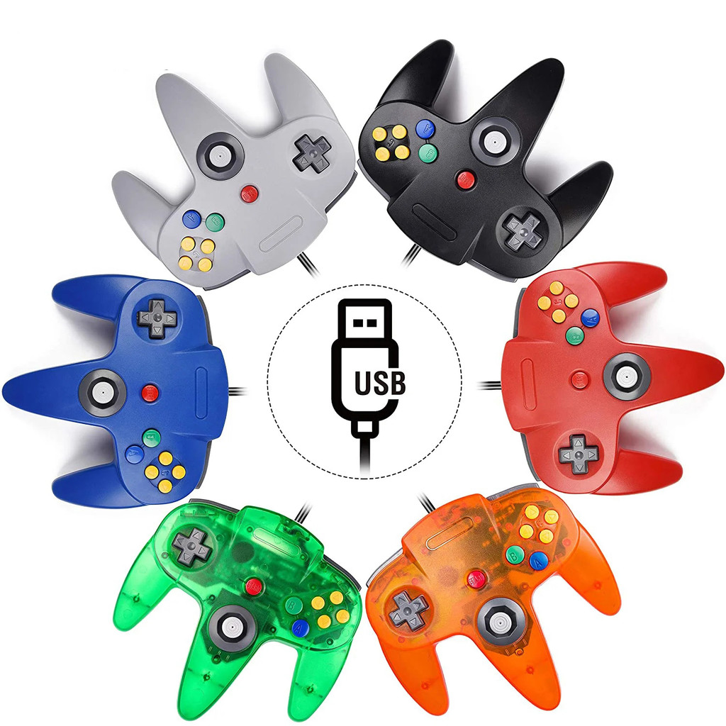 Jual N64 USB Wired Controller Gamepad Joystick for Classic Video Game Controller Retro Games for ...
