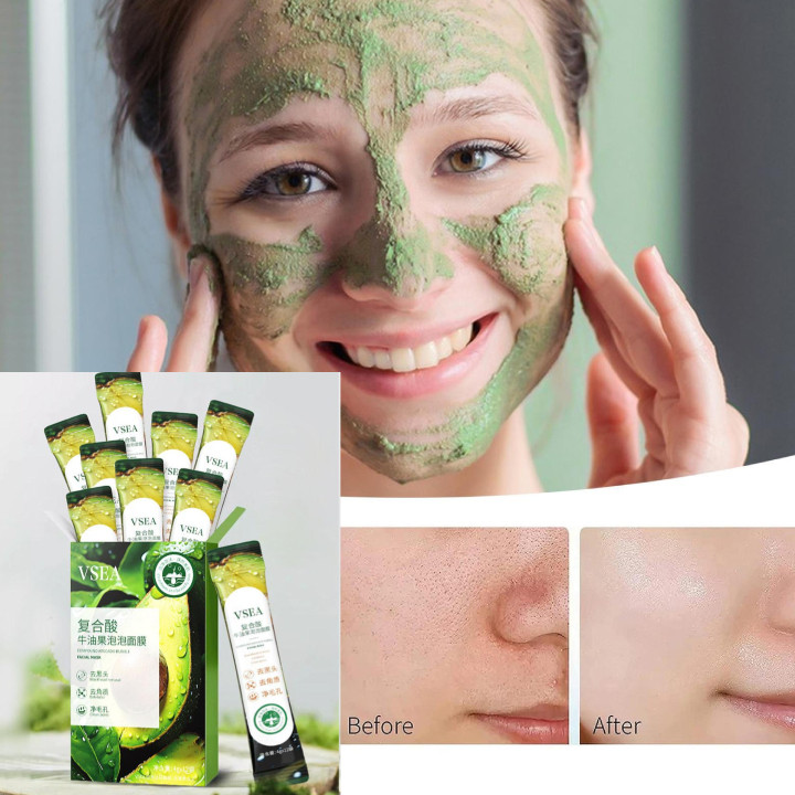 Jual 2*12 pcs/kotak Masker Gelembung Alpukat Asam Alpukat Pembersih ...
