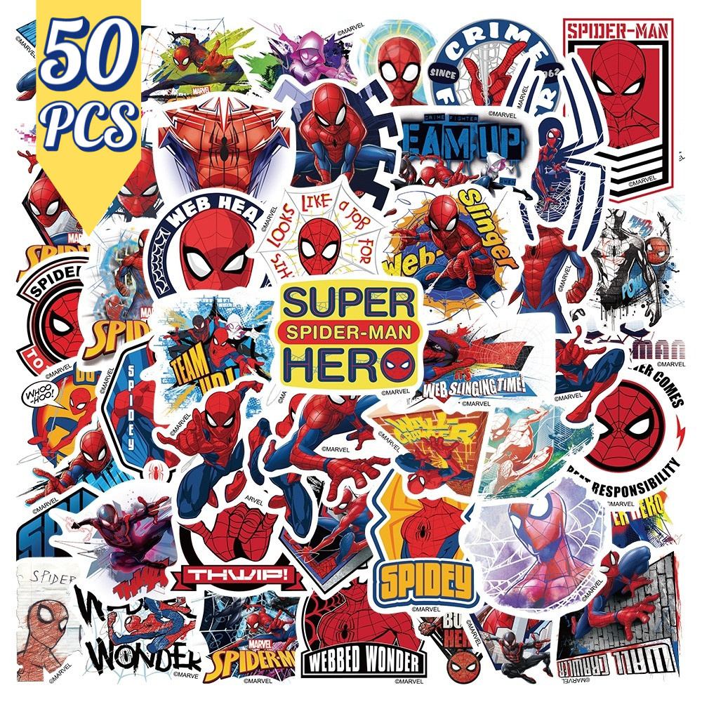Jual Sticker Pack 50 PCS | Stiker Marvel Superhero Spider-Man ...