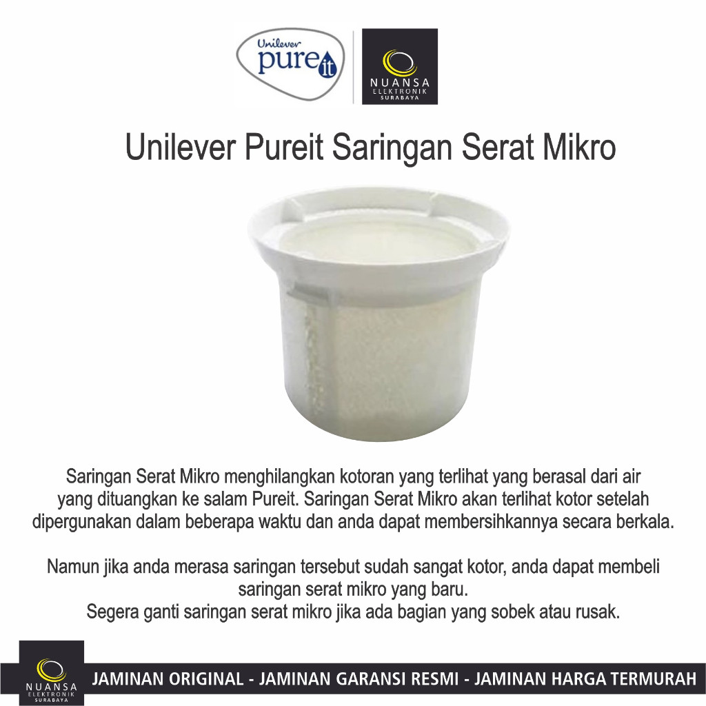 Jual UNILEVER PureIt Filter Microfiber Mesh MFM Saringan Filter NUANSA ...