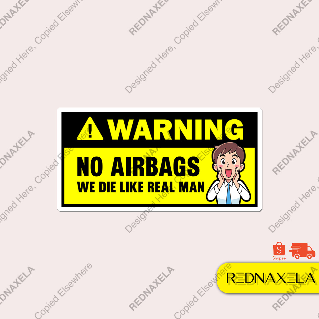 Jual Stiker Vinyl Warning No Airbags Sign Stiker Koper Outdoor ...
