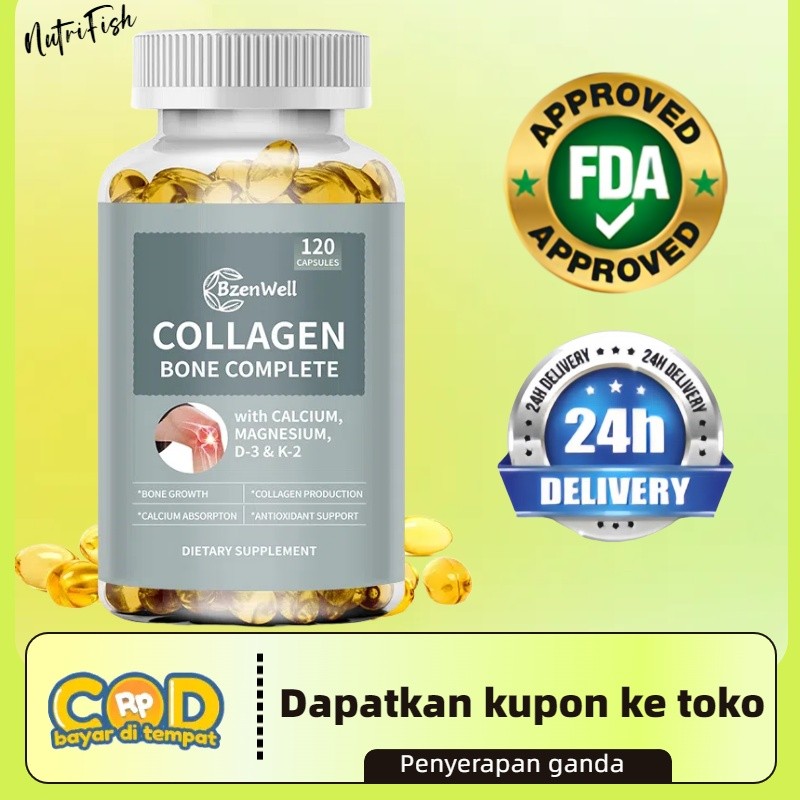 Jual Logonial Collagen Bone Complete Suplemen - Kolagen + Kalsium ...