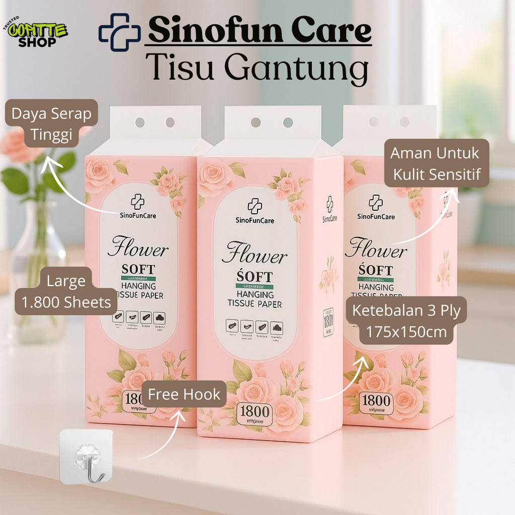Jual Sinofun Care Tisu Gantung Serbaguna 1800 Sheets 3 Ply Tisu Dapur ...