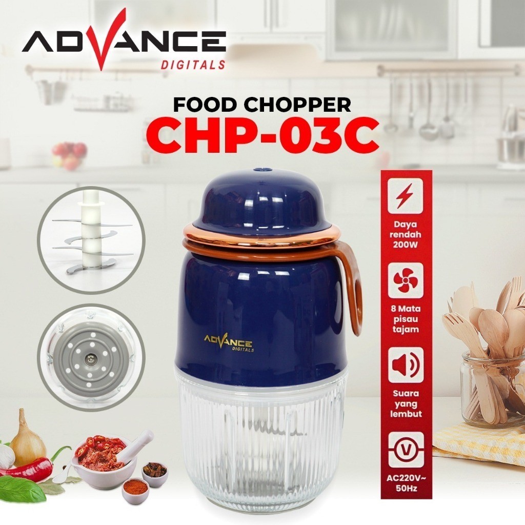 Jual FOOD CHOPPER PENGGILING ADVANCE CHP-06 0.6 Liter / CHP-03C 0.4 ...