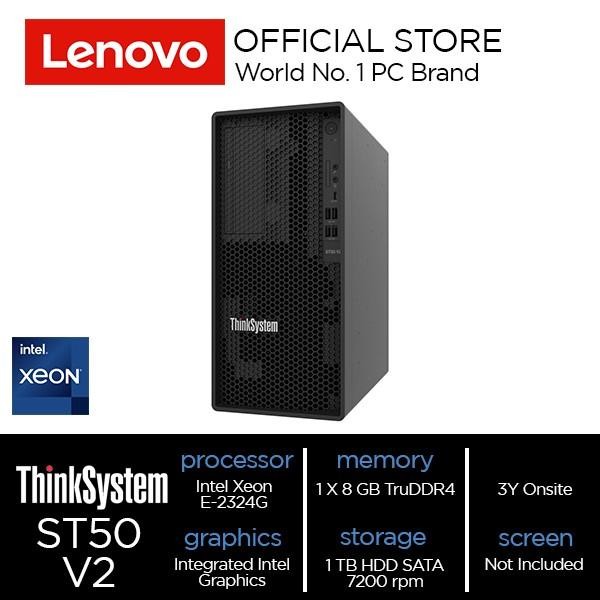Jual Lenovo ThinkSystem V2 ST50 Server Intel Xeon E-2324G 8 GB 1 TB ...