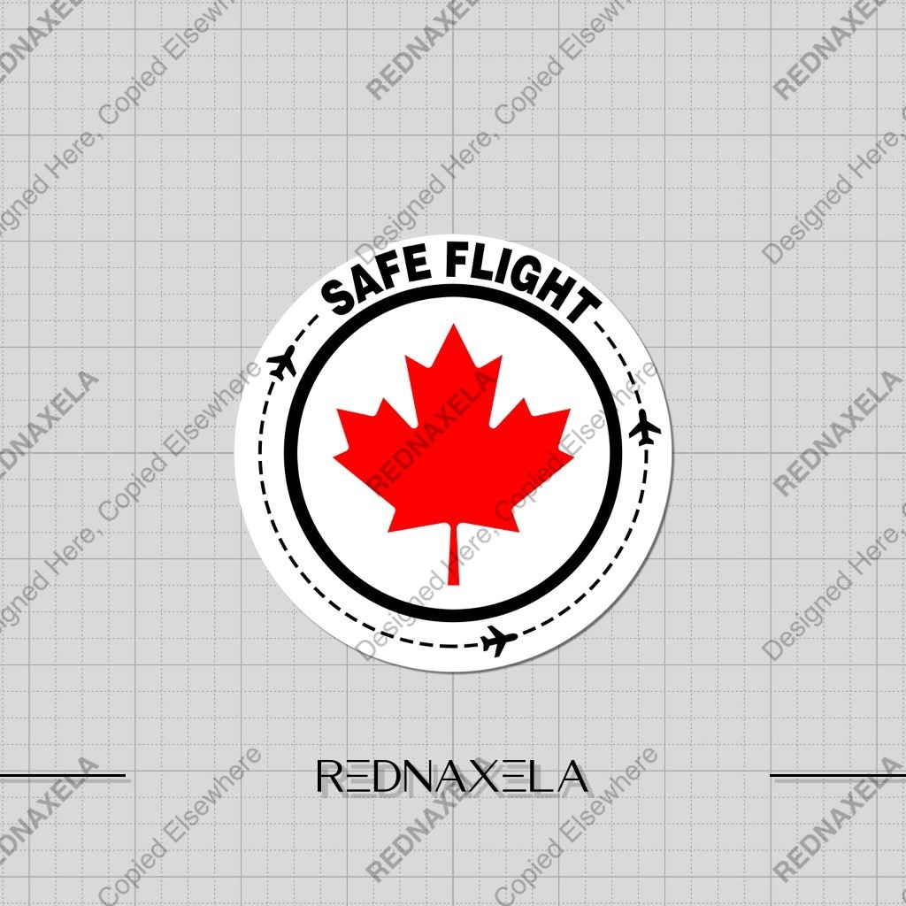 Jual Stiker Vinyl Safe Flight Country Canada Stiker Koper Outdoor ...