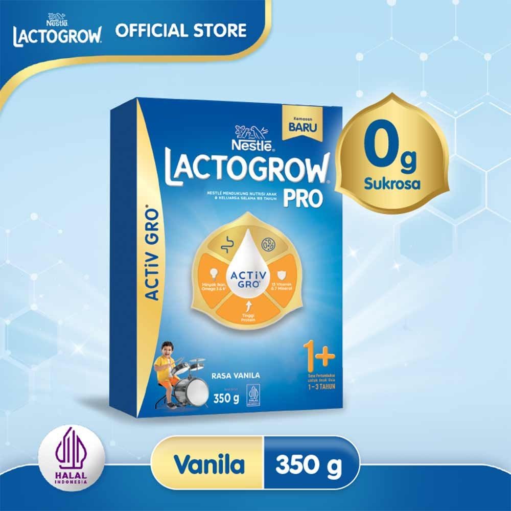 Jual LACTOGROW 3/PRO SUSU PERTUMBUHAN 1+ VANILA 350g | Shopee Indonesia