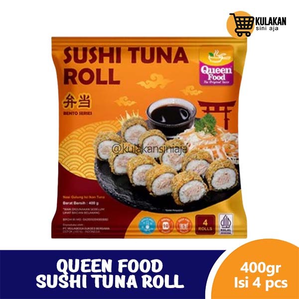 Jual Queen Food Sushi Tuna Roll 400 Gram Isi 4 Rolls | Shopee Indonesia