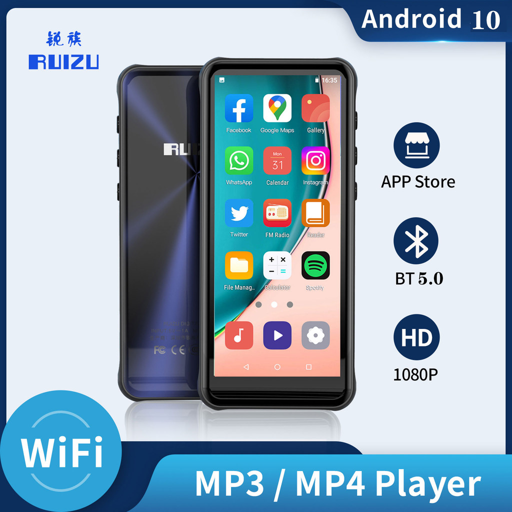 Jual RUIZU Z80 Android WiFi MP4 MP3 Music Player With Bluetooth 5 Full ...