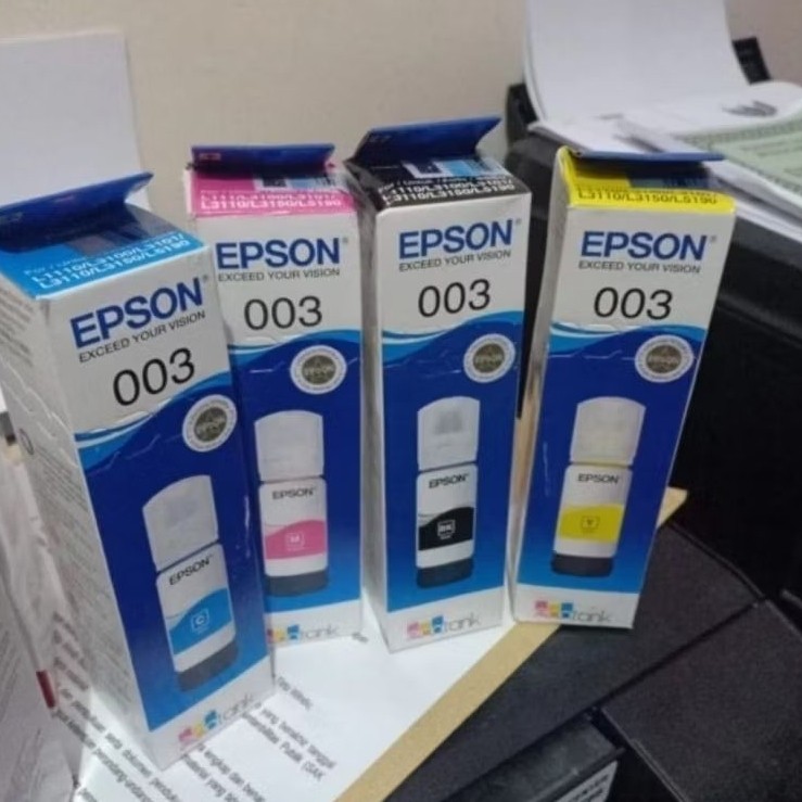 Jual TINTA 003 ORIGINAL TIPE PRINTER EPSON L SERIES L1110 L3110 L5190 ...