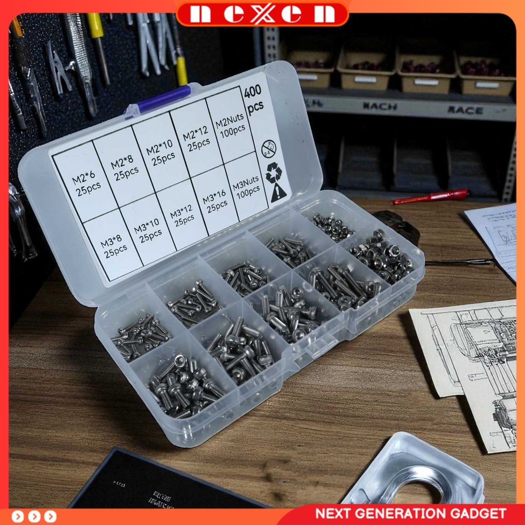 Jual TAFFWARE Baut Set Screw Bolt Nuts Hexagon Stainless Steel M2 M3 ...