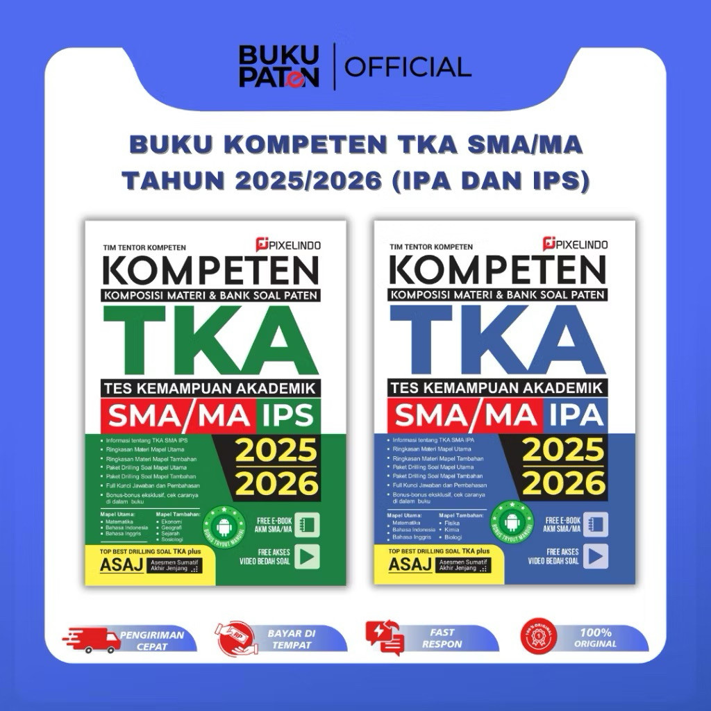 Jual Buku TKA 2025/2026 SMA IPS Dan IPA / Kompeten Tes Kemampuan ...
