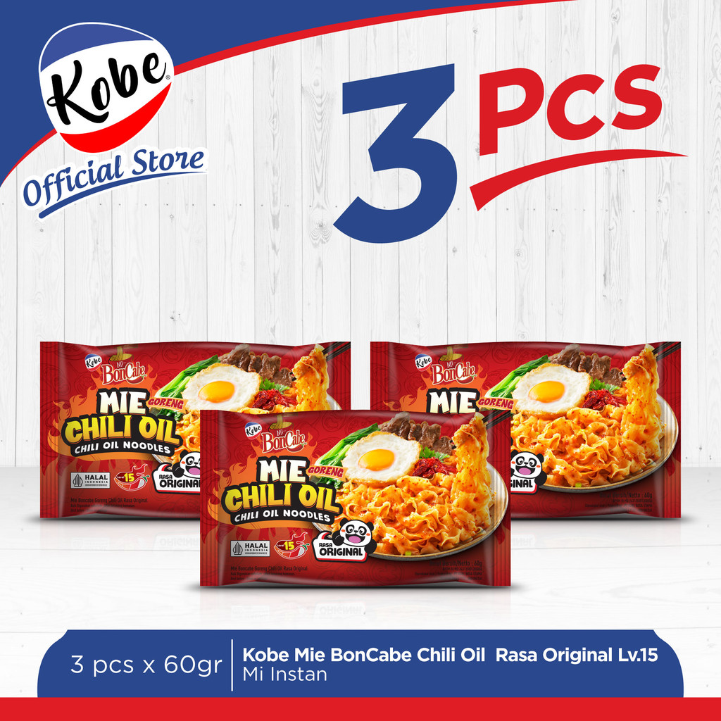 Jual Mie Boncabe Goreng Level 15 Rasa Chili Oil 60gr (3pcs) | Shopee ...