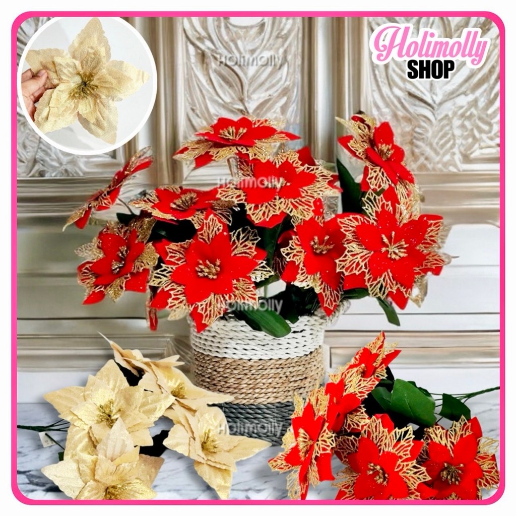 Jual HIASAN DEKORASI BUNGA + TANGKAI PREMIUM / LUX MEWAH / Cocok untuk ...