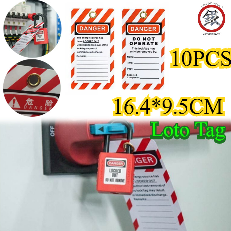 Jual 10PCS/Set Tag Out Gembok LOTO PVC Danger Do Not Operate Bahaya ...