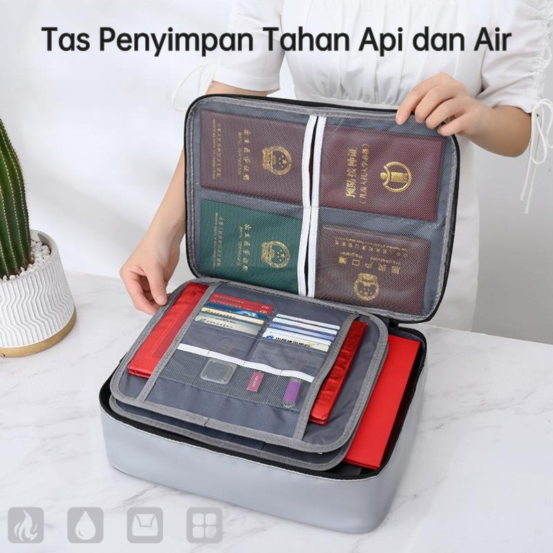 Jual Tas Penyimpan Dokumen Paspor Dll Tahan Api & Air Tempat ...