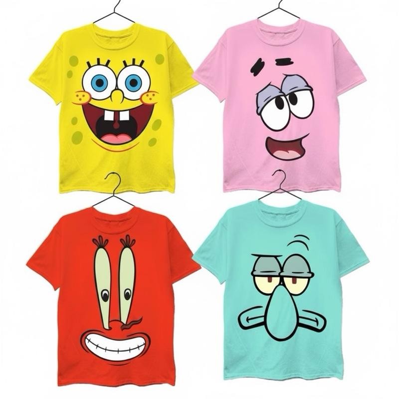 Jual Kaos Cewek Cowok Couple Keluarga Kaos Spongebob Kaos Squidward Kaos Patrick Kaos Mr Crab ...