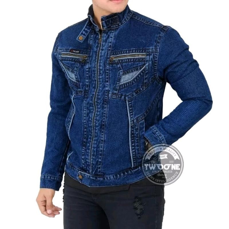 Jual Jaket Jeans Sleting zipper-Jaket Denim Kancing-Jaket Sandwash ...