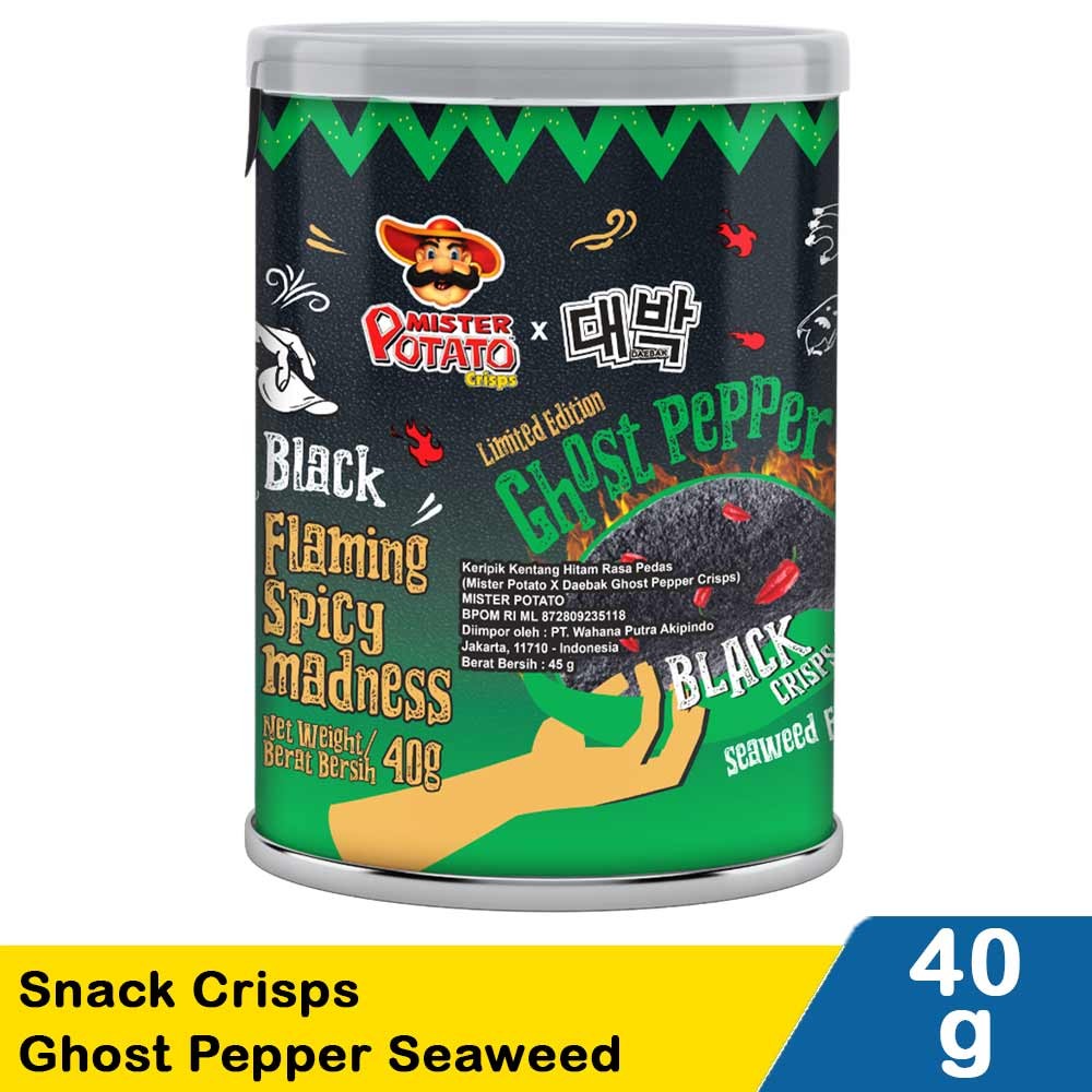 Jual MISTER POTATO SNACK CRISPS GHOST PEPPER SEAWEED 40g | Shopee Indonesia