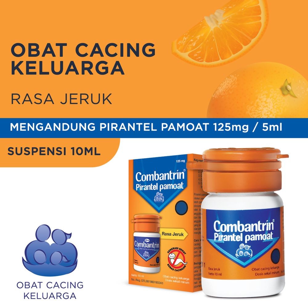 Jual COMBANTRIN OBAT CACING LIQUID JERUK 10mL | Shopee Indonesia