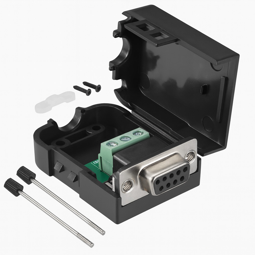 Jual DB9 Female Adapter to Screw Connector RS232 Serial to RXD TXD GND 235 Terminal [CE ...