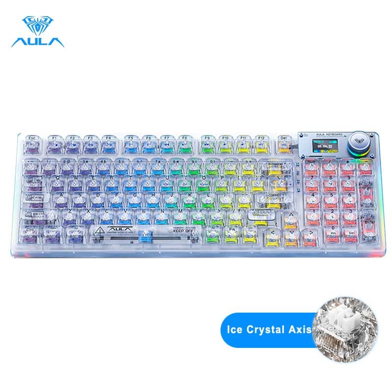 Jual AULA F98 Pro Meanical Keyboard W/ Rotate Button RGB Backlit ...
