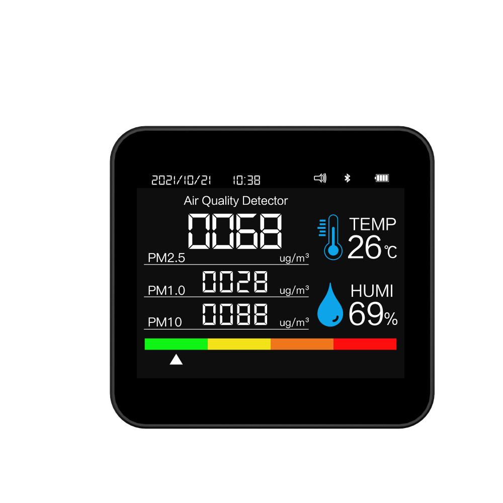 Jual WiFi Air Quality Meter 7in1 PM2.5 CO2 TVOC HCHO AQI Temperature ...