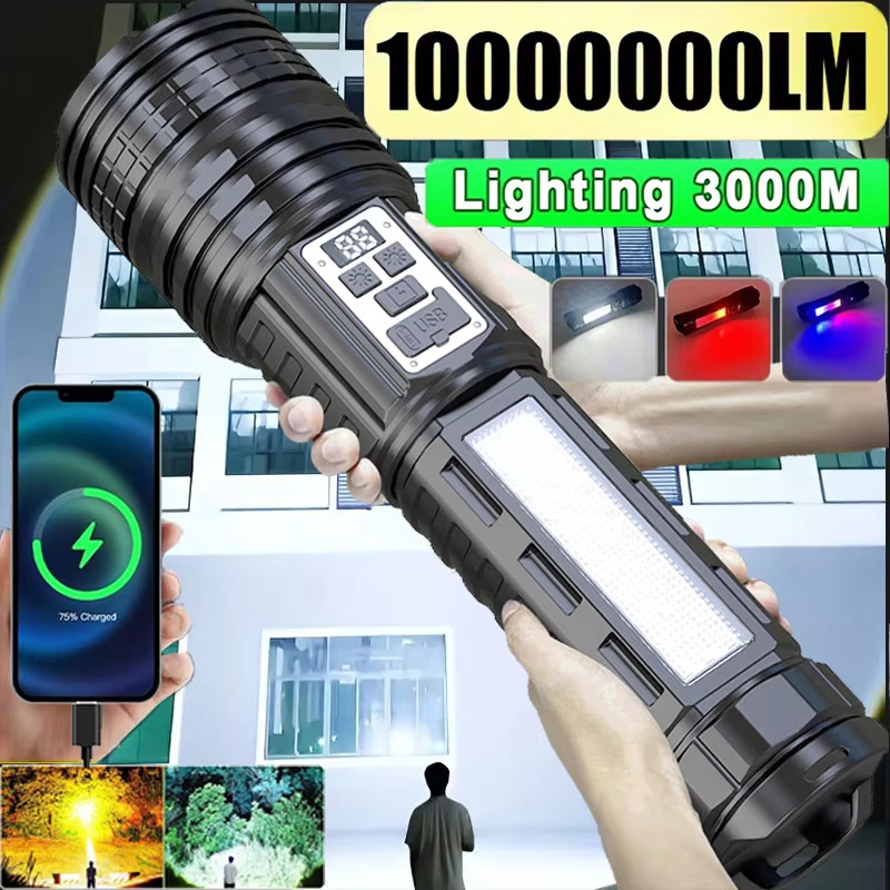Jual S71 Senter LED Super Terang Dua Warna/14 Light Mode Senter Zoom ...