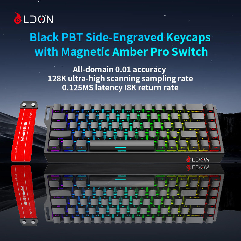 Jual LDON 68PRO Magnetic Axis Keyboard 8000Hz Response with PBT Keycaps ...