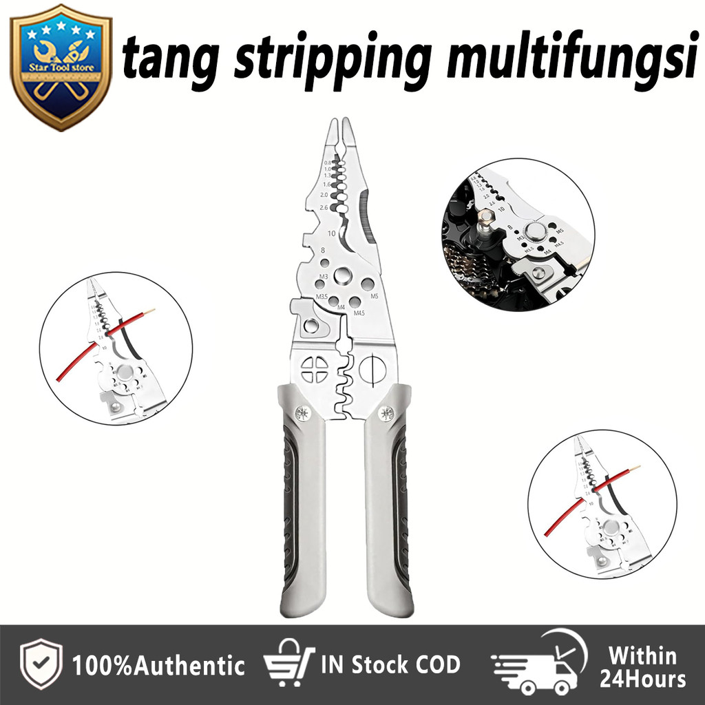 Jual Tang Elektrik 21 in 1 - Alat Potong & Strip Kabel Multifungsi ...