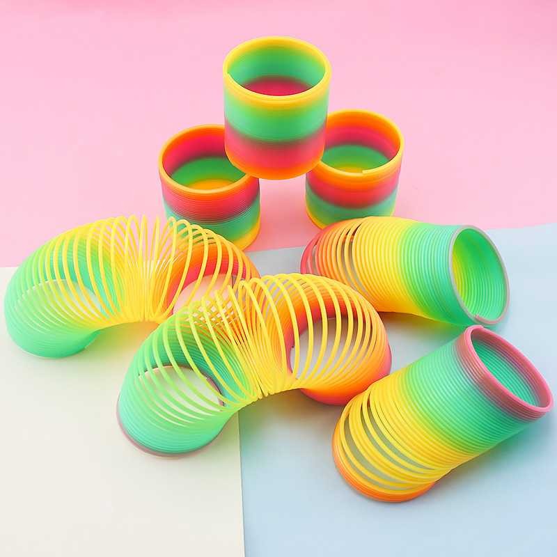 Jual RVS - Qixing Toys Slinky Spring Rainbow Mainan Per - MCS8709 ...