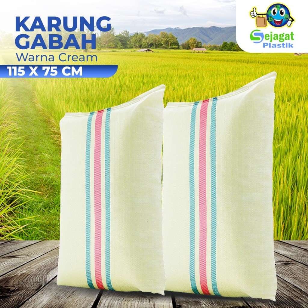Jual KARUNG GABAH/BERAS BESAR UKURAN 75X115 | MUAT BERAT 100KG | KARUNG ...