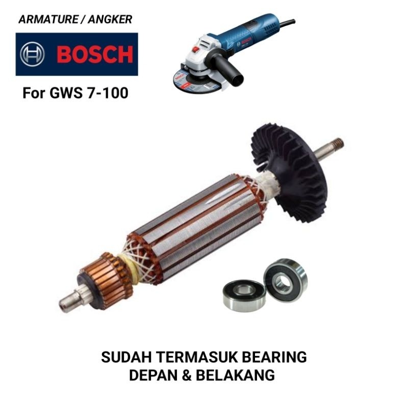 Jual Armature Gerinda Bosch GWS 7-100 DCA Armature GWS 7-100 Angker GWS ...