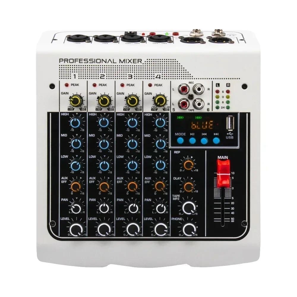 Jual MIX400 multifunctional 6-way mixing console DJ mixer sound card ...