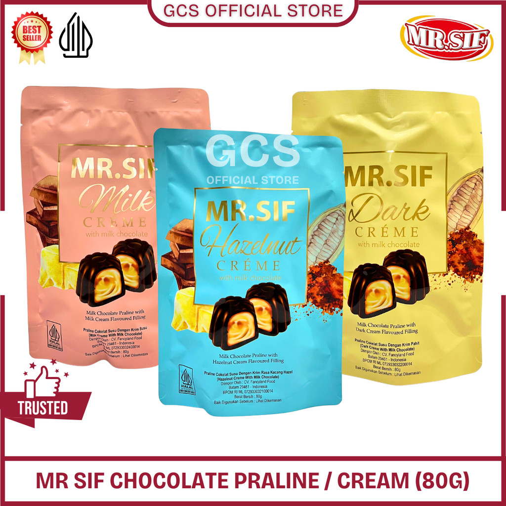 Jual MR.SIF Praline Chocolate Hazelnut Milk Dark Chocolate Creme Coklat ...