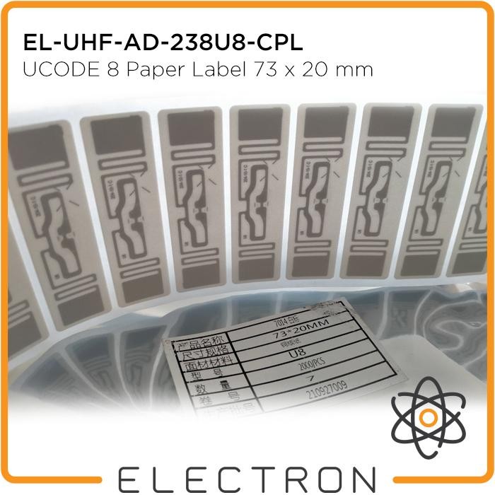 Jual EL-UHF-AD-238U8-CPL UCODE 8 RFID Label Tag Coated Paper Sticker ...