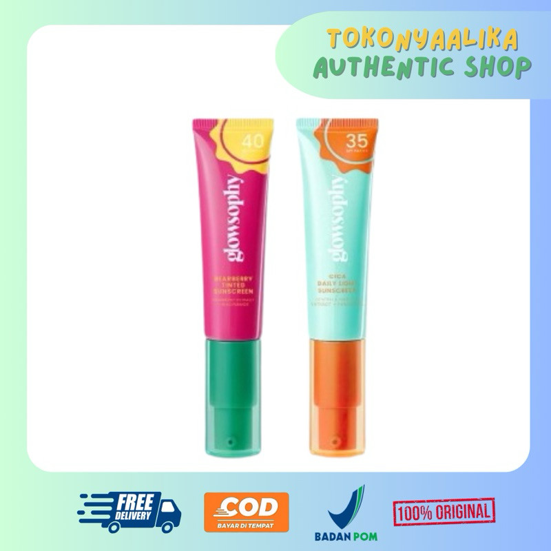 Jual Glowsophy 2in1 Sun Protection Bearberry Tinted Sunscreen + Cica ...