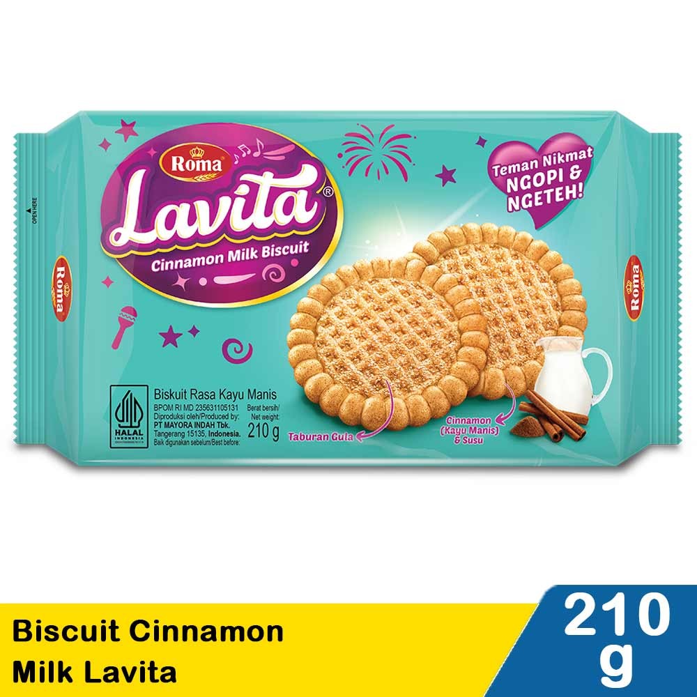 Jual ROMA BISCUIT CINNAMON MILK LAVITA 210g | Shopee Indonesia